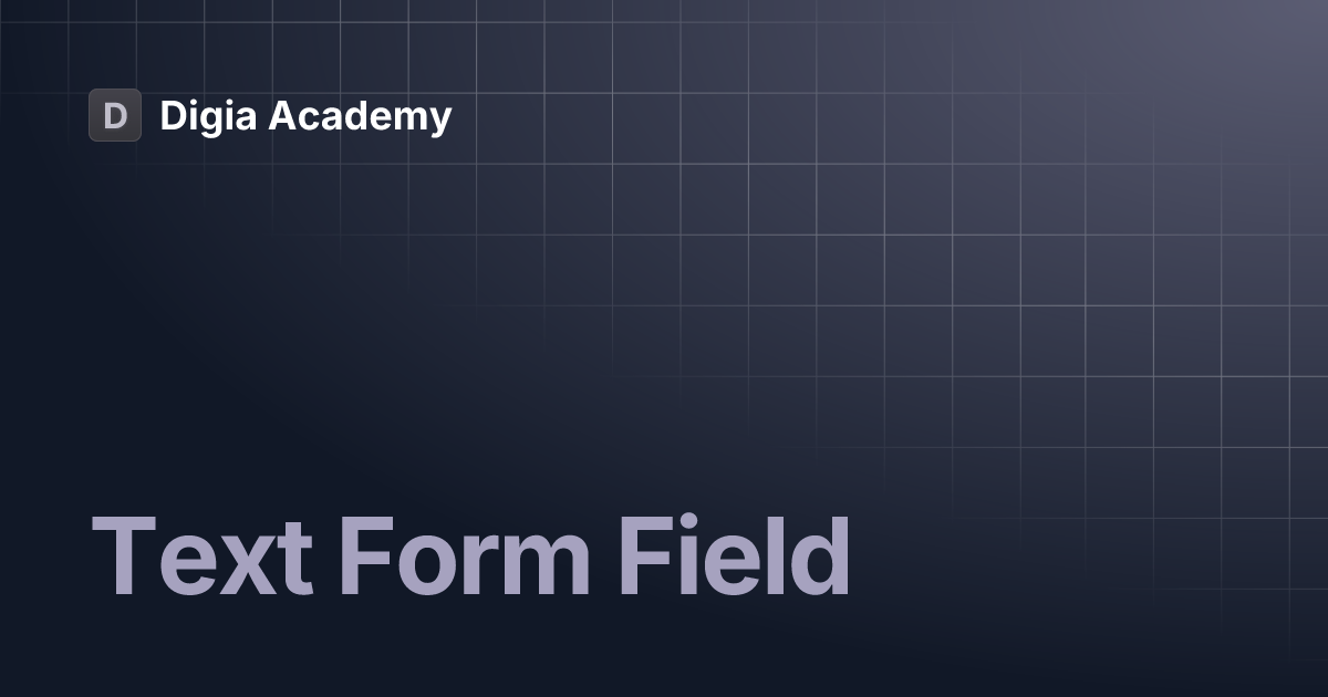 Text Form Field | Digia Academy