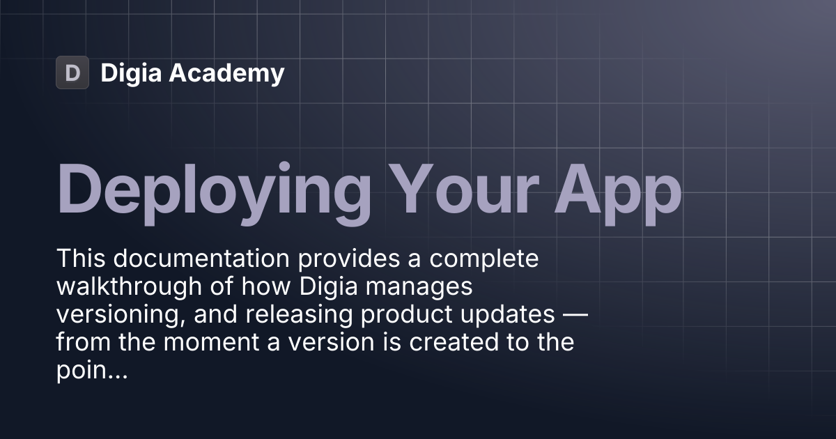 Deploying Your App | Digia Academy